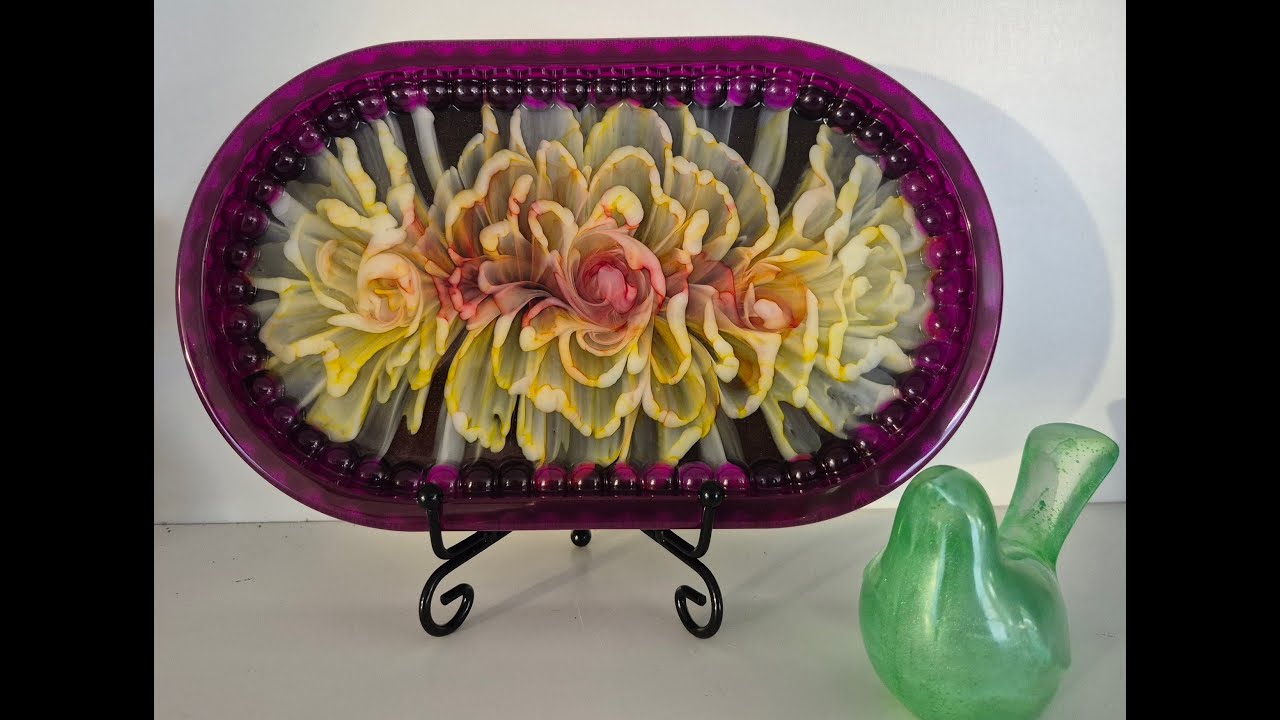 Gorgeous Matching Trinket Trays Filled With Blooms ( ASMR RESIN ART ...