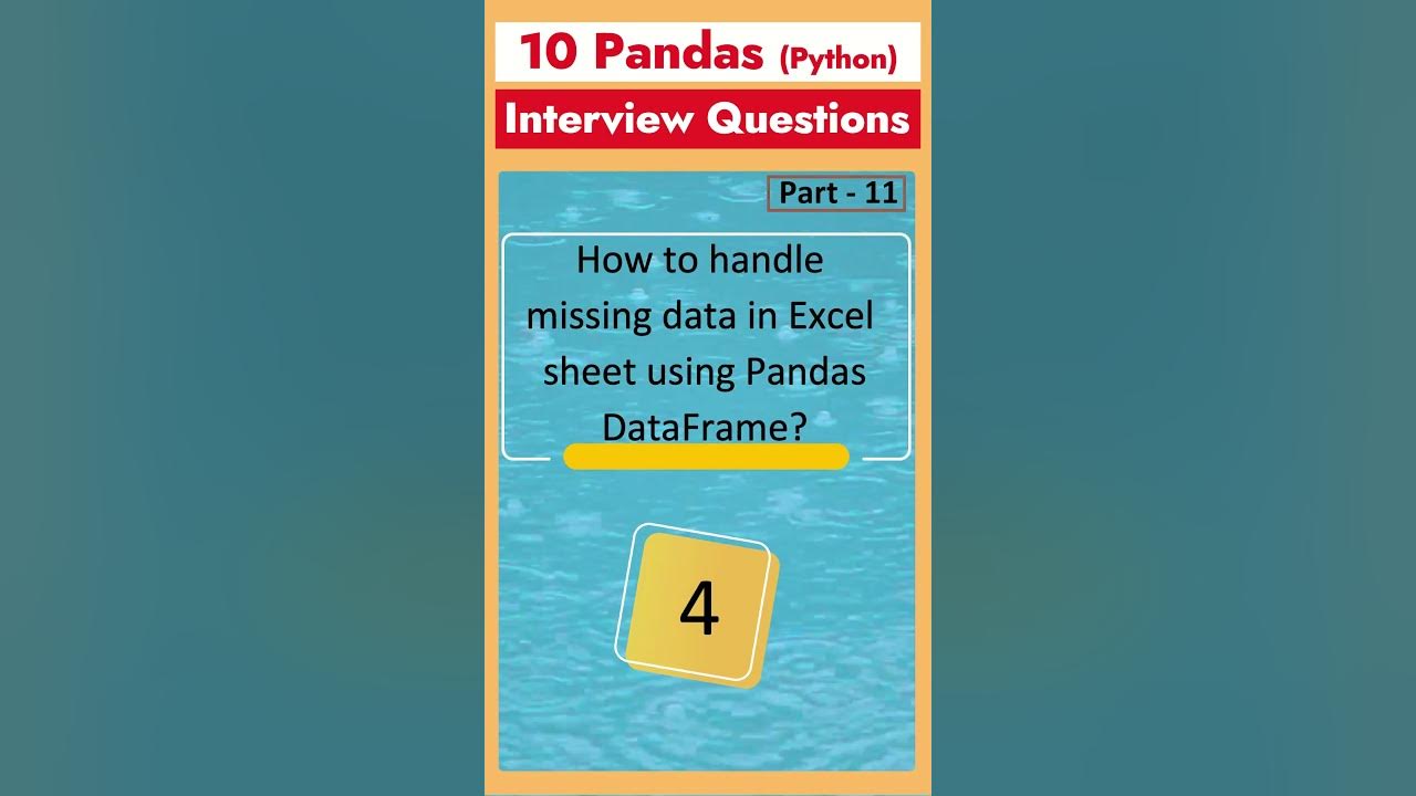 Part 11 - Pandas Interview Questions | Data Science Interview Questions - YouTube