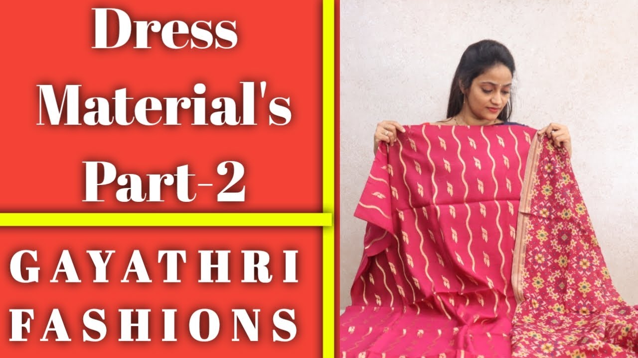 Dress Material's | Part -2 | Chanderi | Pure Silk | Chiniya | New ...
