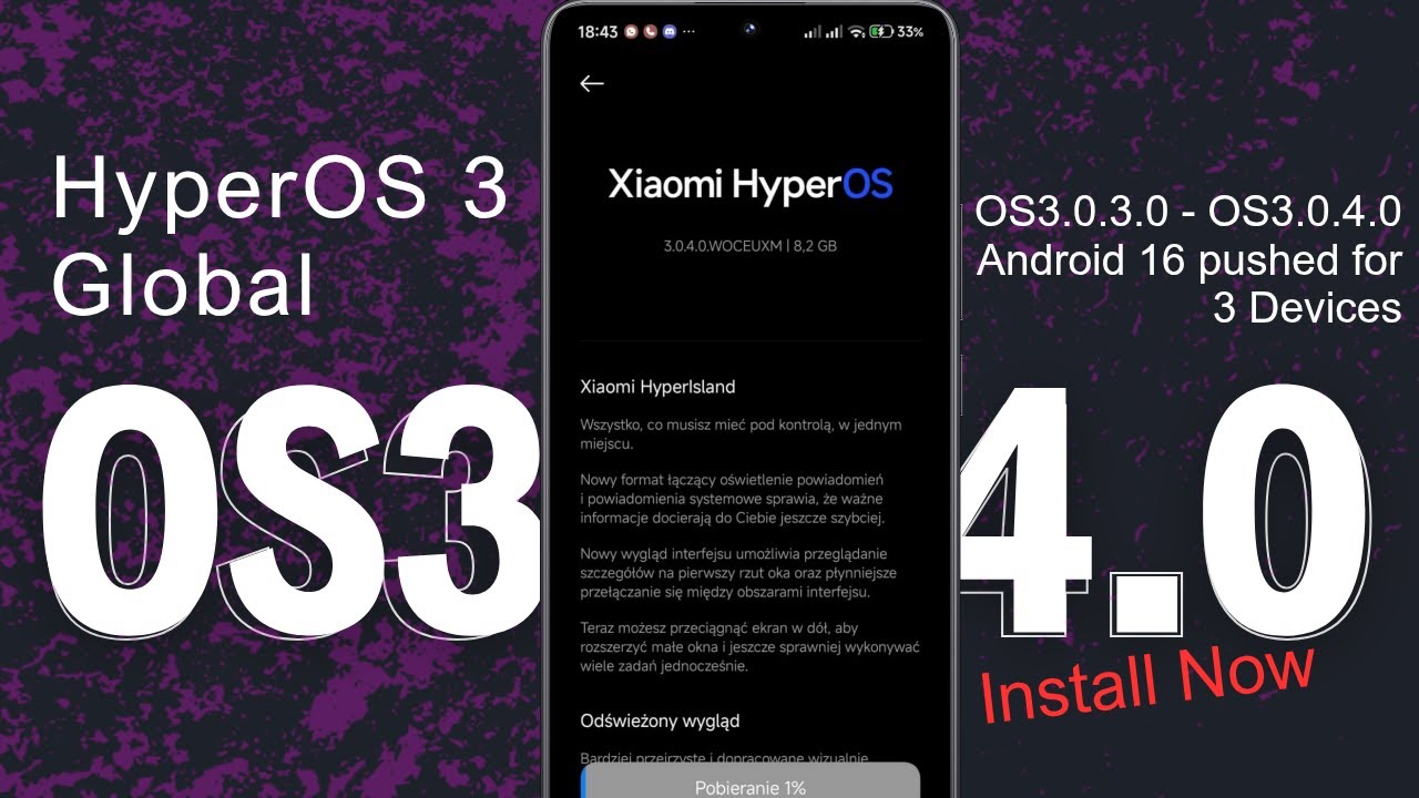 HyperOS 3 Global Stable Updates Released for Three Devices: OS3.0.3.0 ...