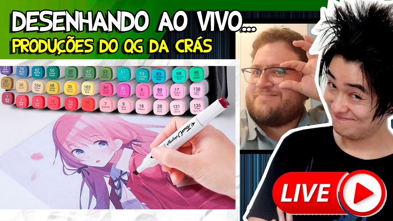 LIVE desenhando projetinhos no QG da Crás | Ft. Thiago Spyked e Felipe ...