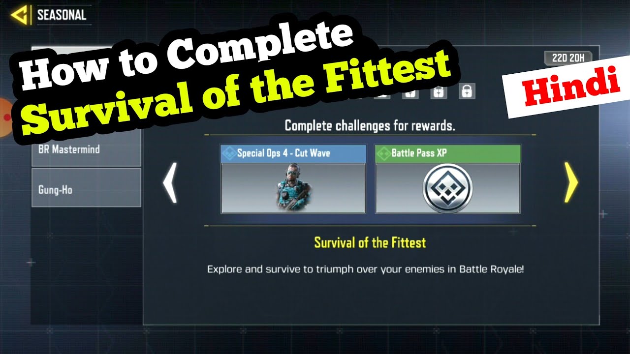 How to Complete Survival of the Fittest Event in Cod Mobile ( Hindi ...