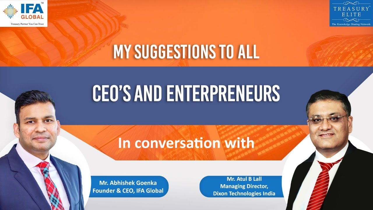 Mr. Atul Lal, Founder & VC, Dixon technologies - TE Leadership Series ...