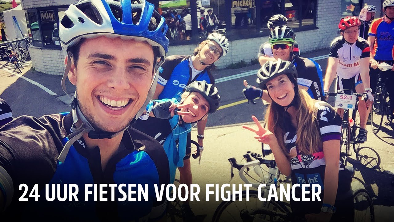 Mark Labrand heeft 24 uur gefietst voor Fight cancer! - YouTube