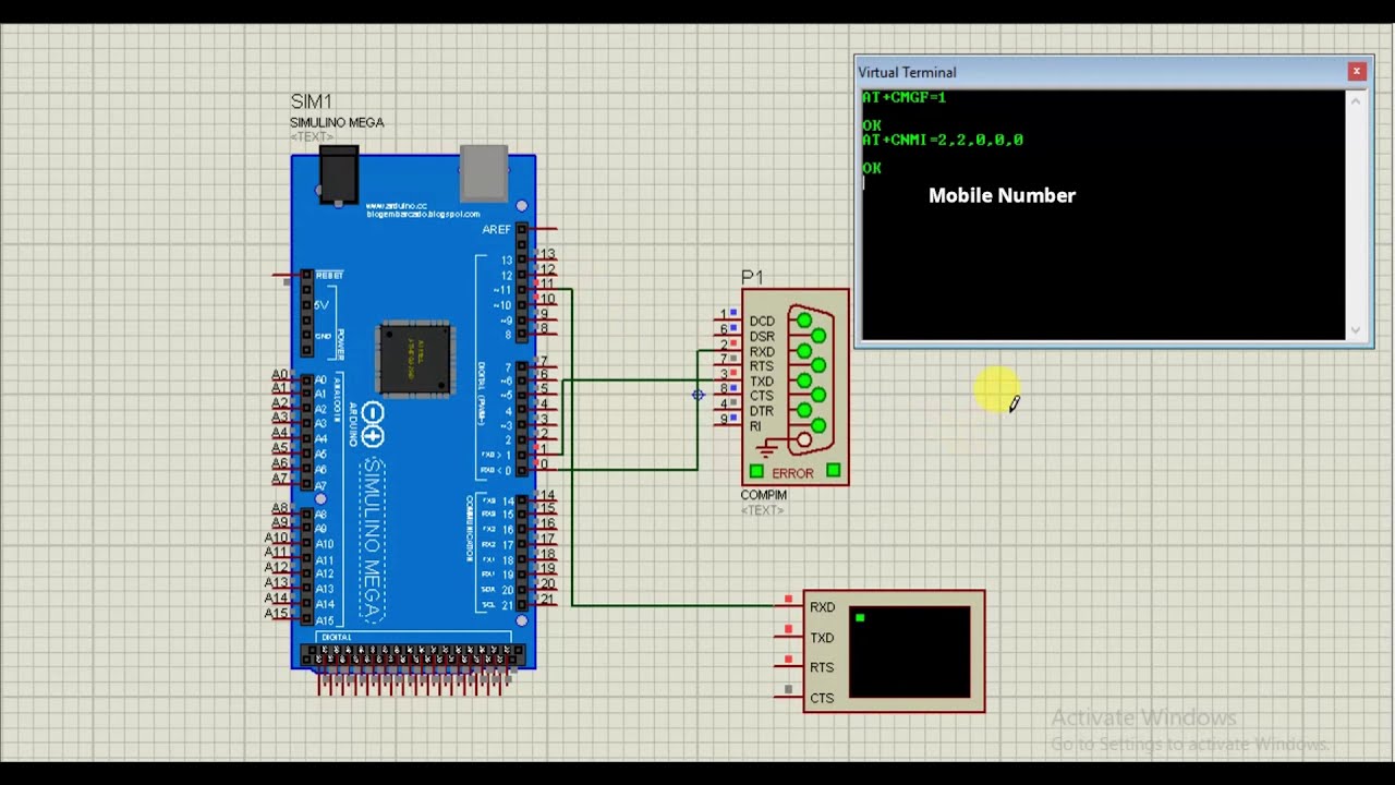 Gsm Module Simulation In Proteus Iot Geek