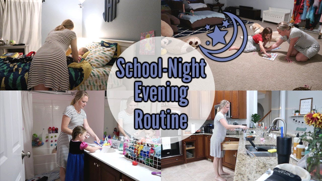 SCHOOL NIGHT EVENING ROUTINE | FAMILY OF 5 - YouTube