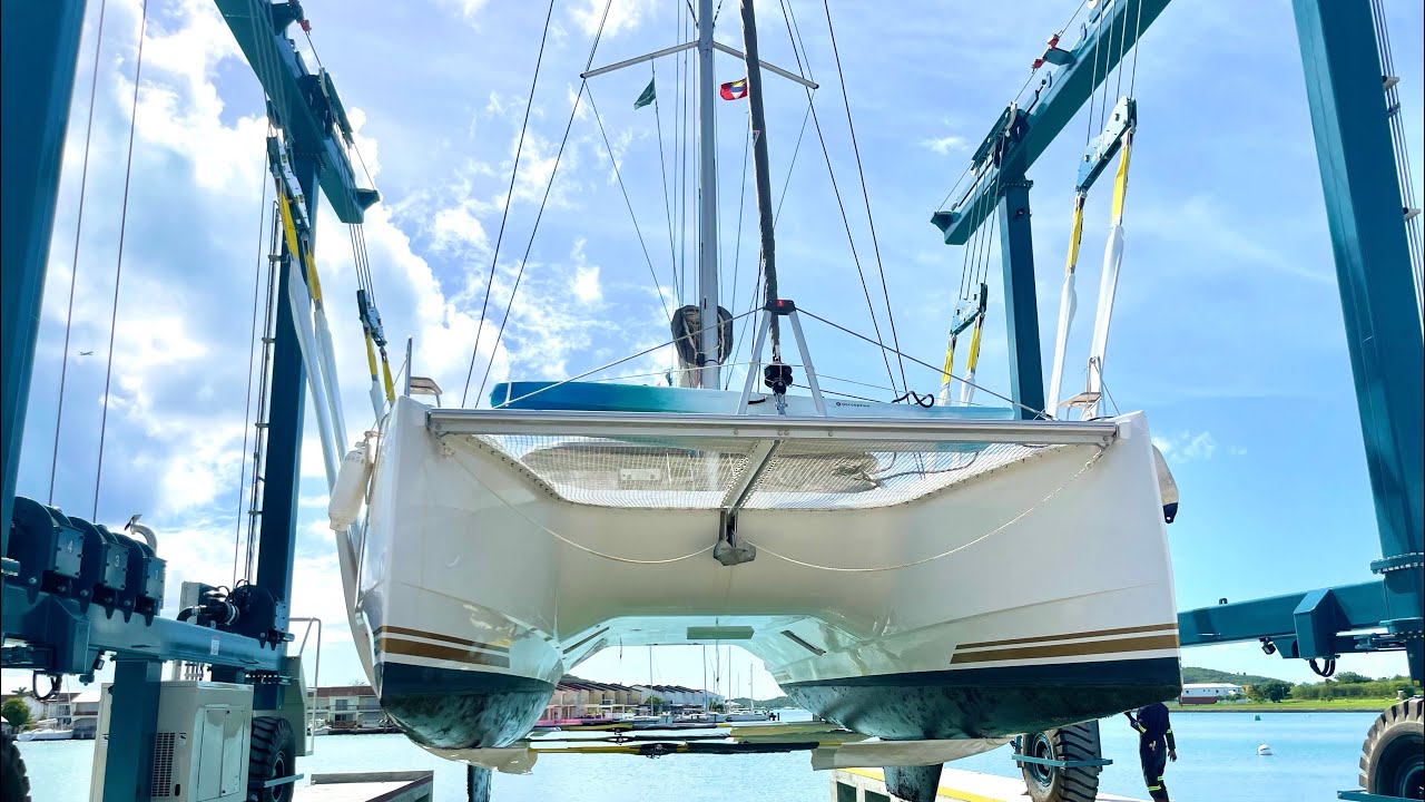 Jolly Harbour Marina & Boatyard’s New Catamaran Travel-lift Test Haul ...