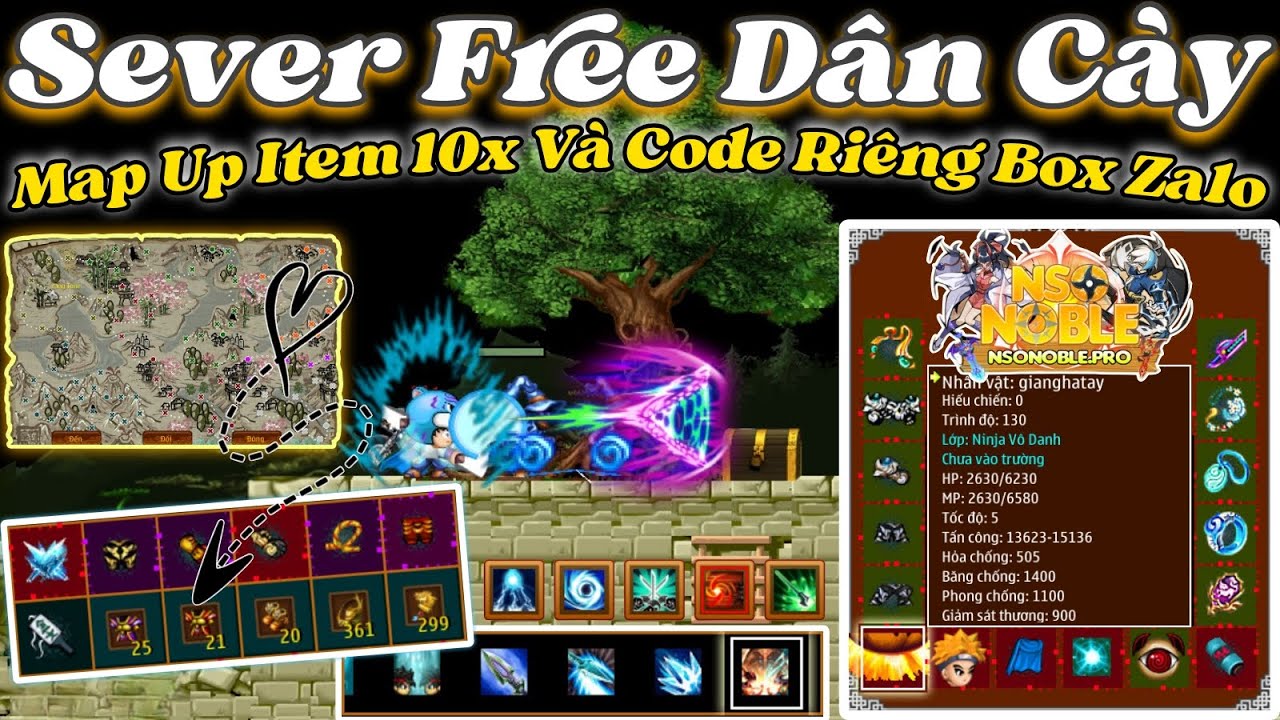 Ninja School Online Lậu Free Open Khá Xịn Xò - Map Truyền Thuyết Up Đồ ...
