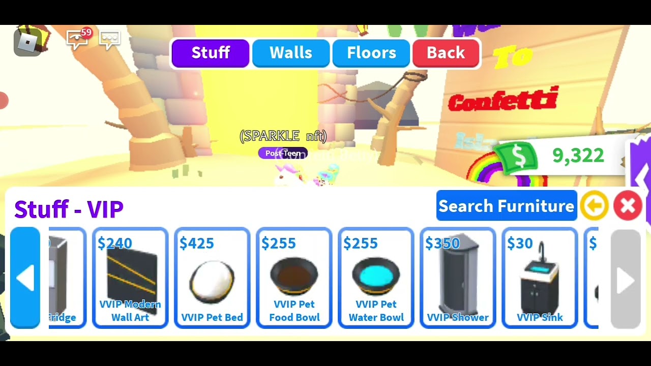 See the new VIP furniture in adopt me! Is it worth the bucks? - YouTube