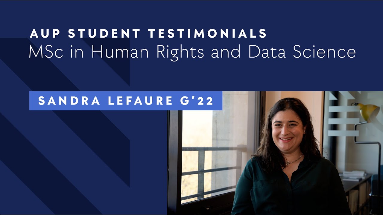 MSc in Human Rights and Data Science | Sandra Lefaure G'22 - YouTube
