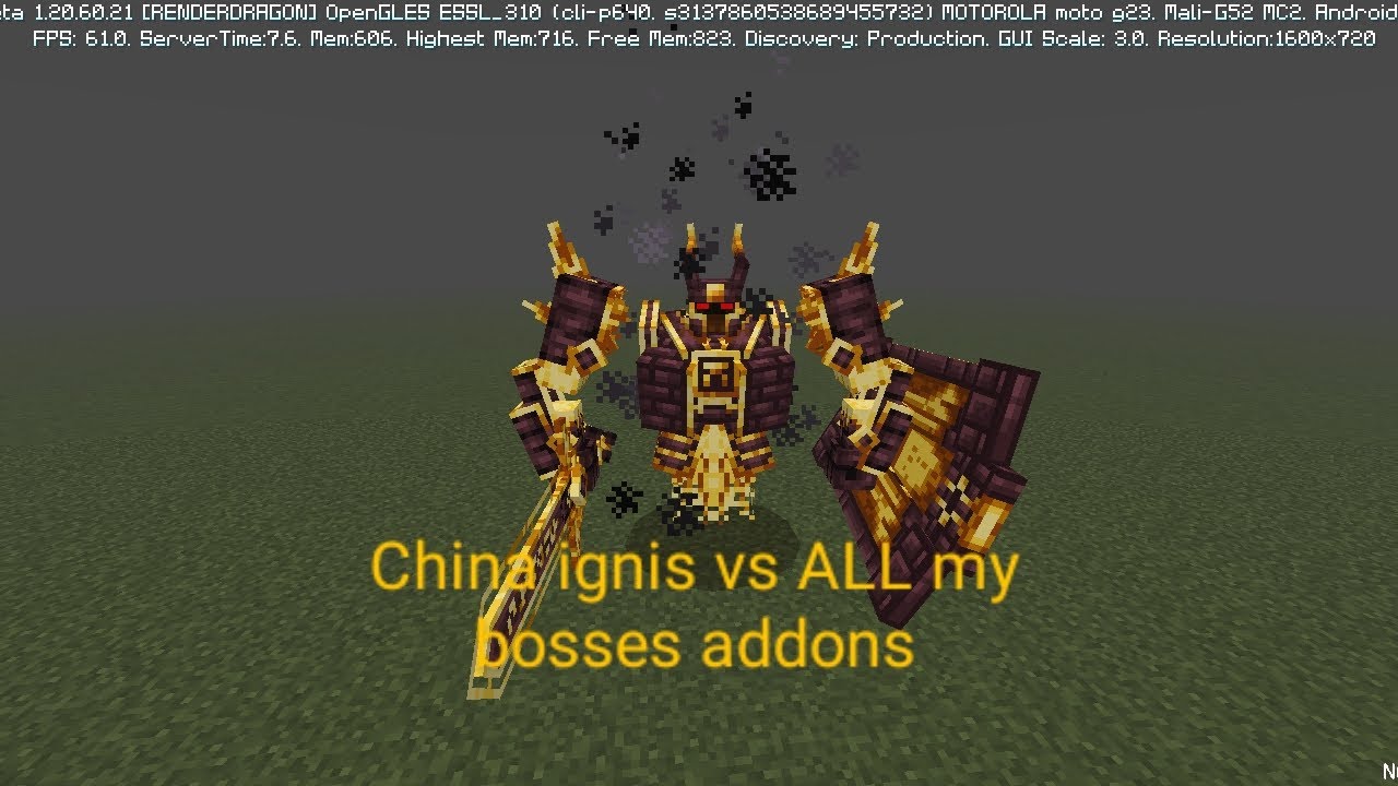 china ignis (updated!!) vs ALL my Minecraft bosses addons (mob battle ...