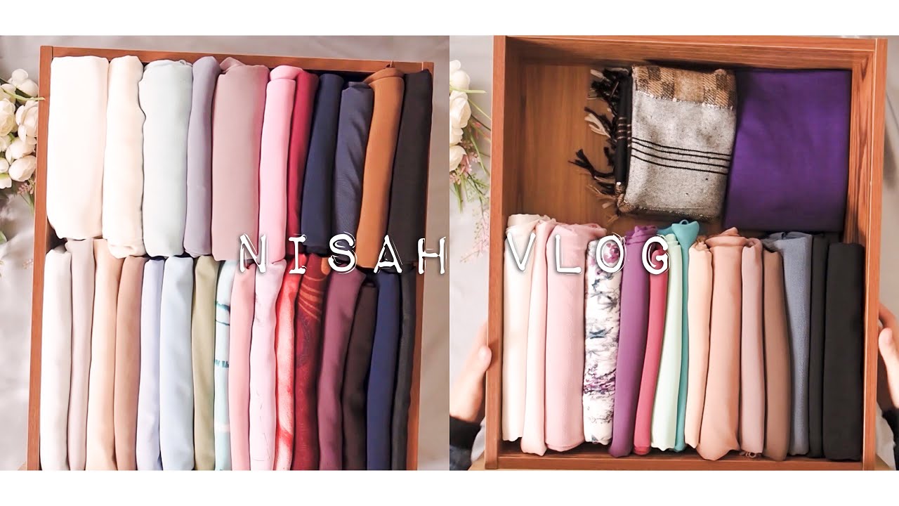 (MALAY SUB) How I Fold and Organize My Hijabs using Drawer (🇲🇾 Malaysia ...