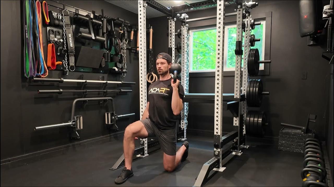 Half Kneeling Kettlebell Bottoms Up Single Arm Overhead Press - YouTube