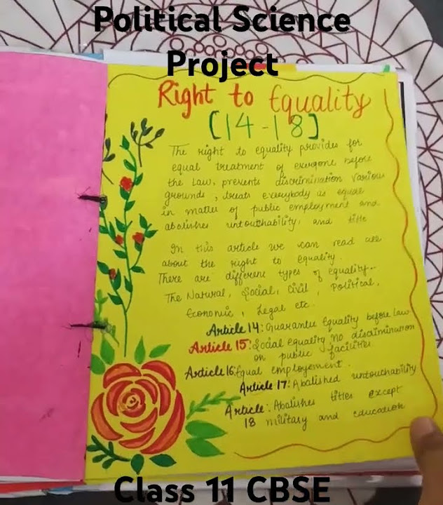 Political Science Project File on Constitutional Rights Class 11 CBSE ...