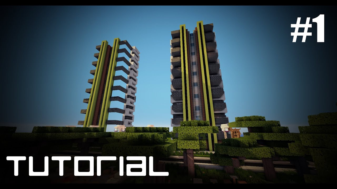 Minecraft: Como hacer una Torre Residencial! [Parte #1] - YouTube