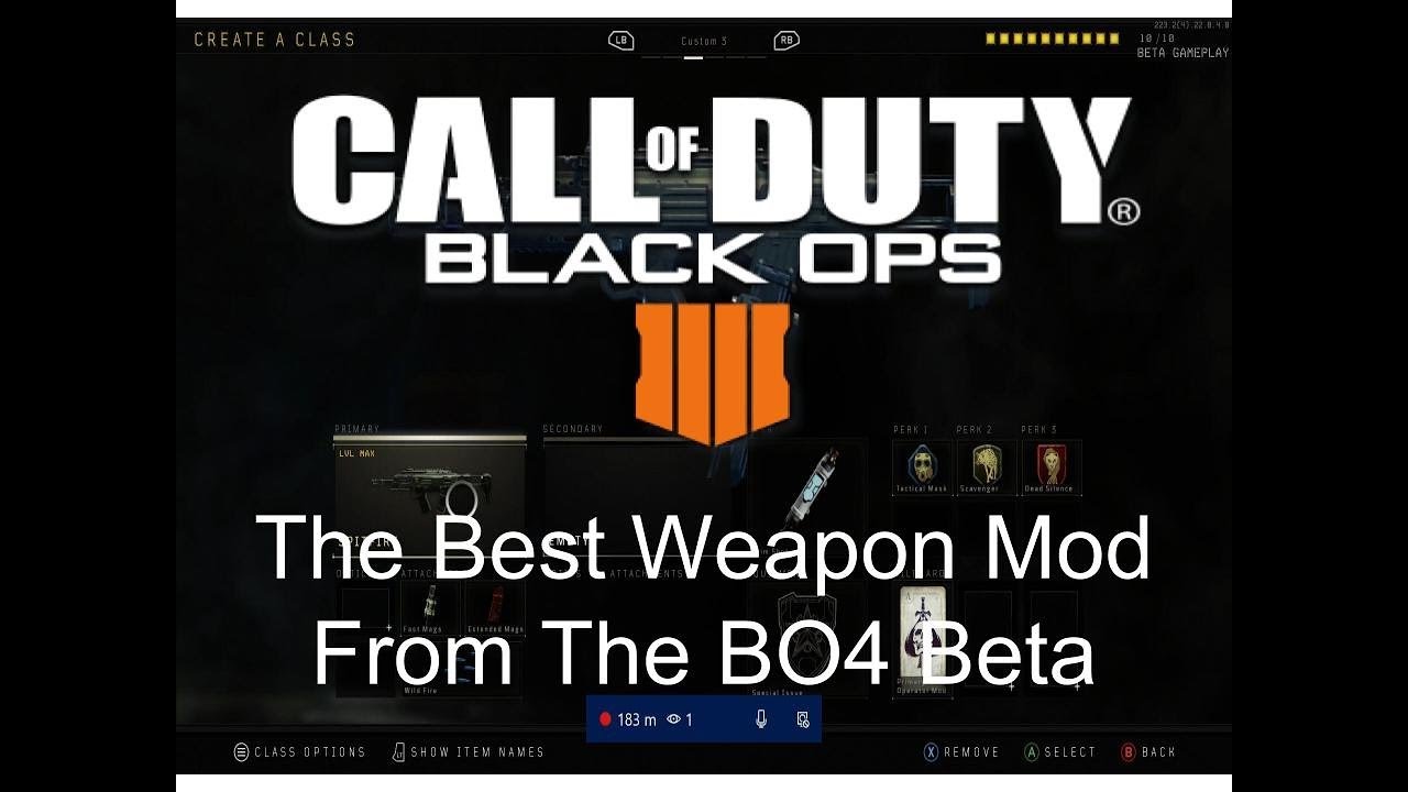 The Best Weapon Mod From The BO4 Beta - YouTube