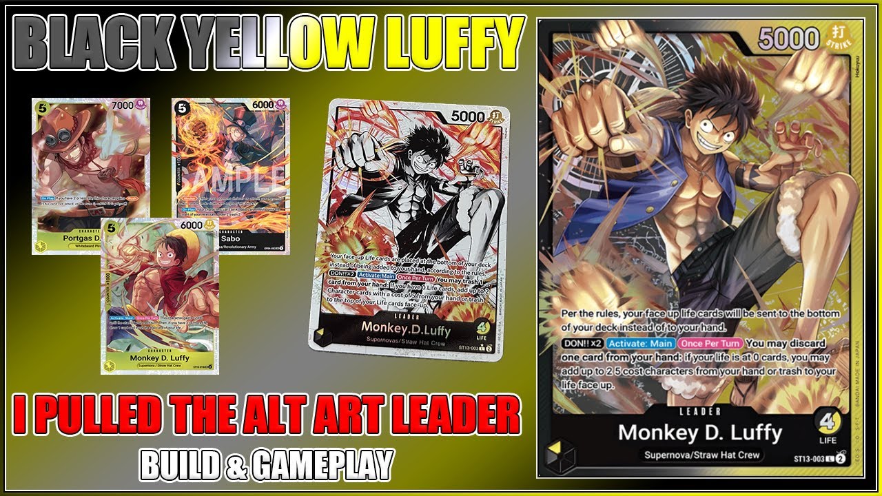 NEW ST13 BY LUFFY | I PULLED THE ALT ART LUFFY, CRAZY 9K LEADER | BUILD ...