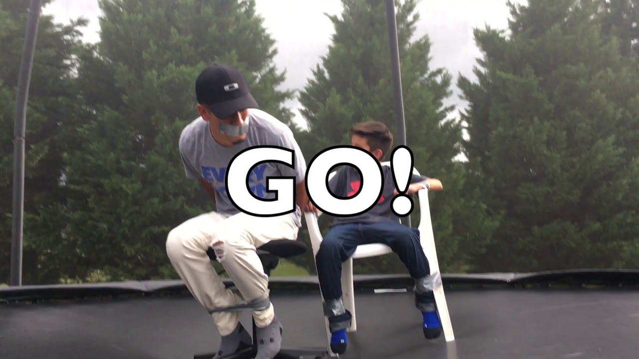 The Escape Challenge!!! ON TRAMPOLINE!!!!!!! - YouTube