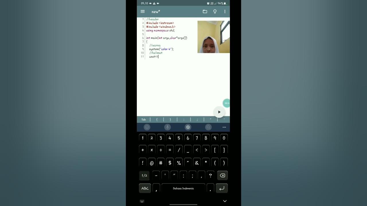 Cara Mewarnai dengan aplikasi Cxxdroid(Dasar Pemrograman) - YouTube