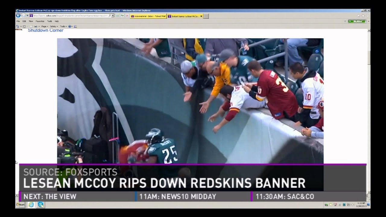 Maher's Moments: LeSean McCoy tears down Redskins banner and is COIN ...