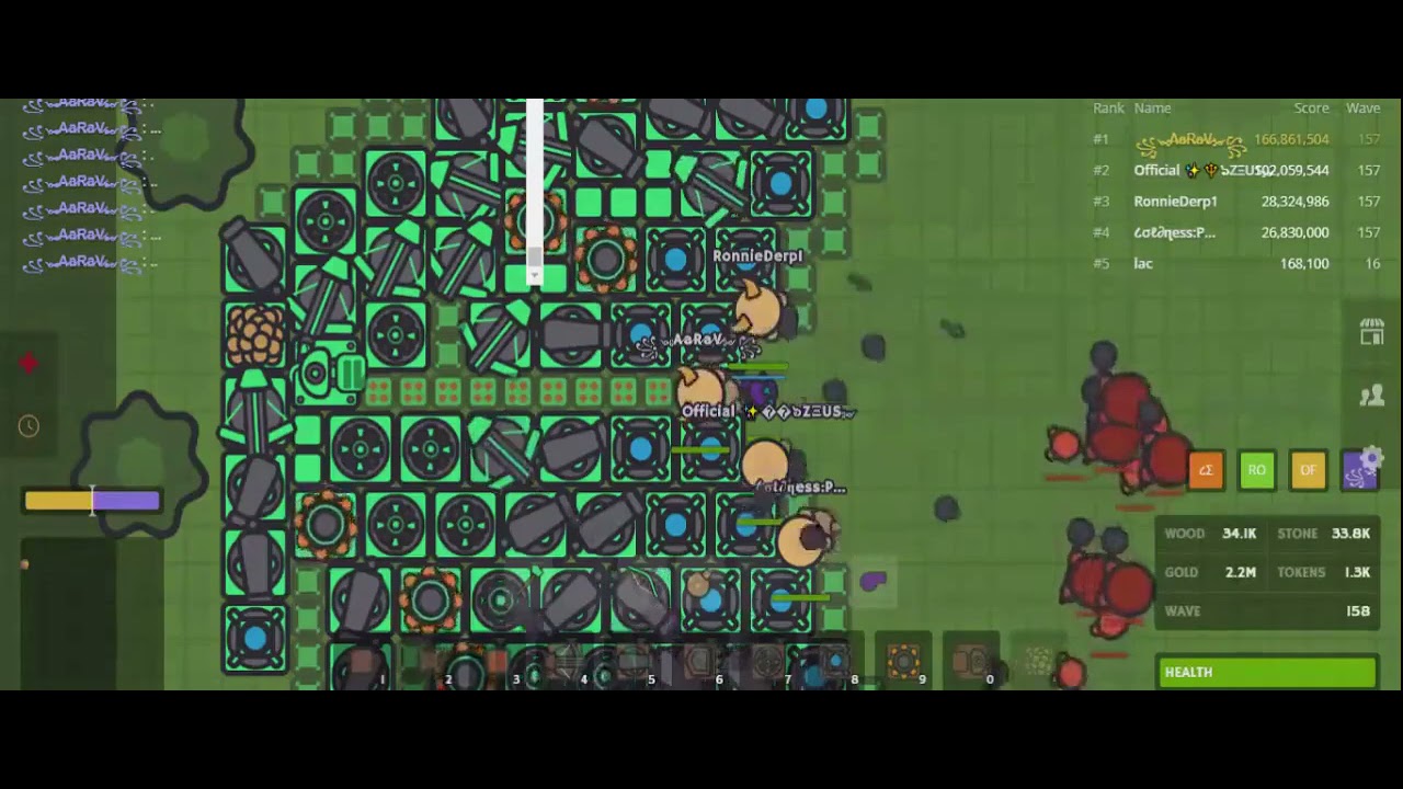 OP 3 Player afk edge base II Zombs.io - YouTube