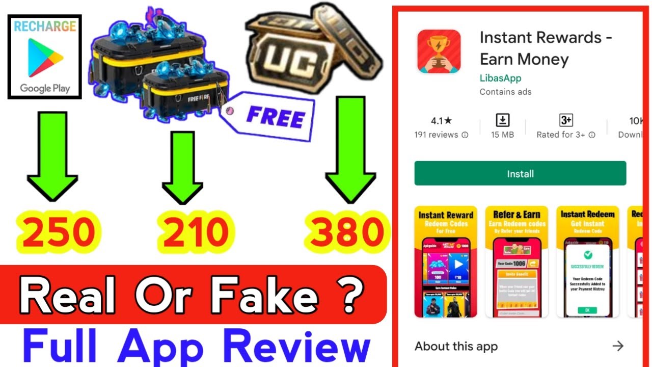 Instant Rewards Earn Money App Review / Best Redeem Code Earning App ...