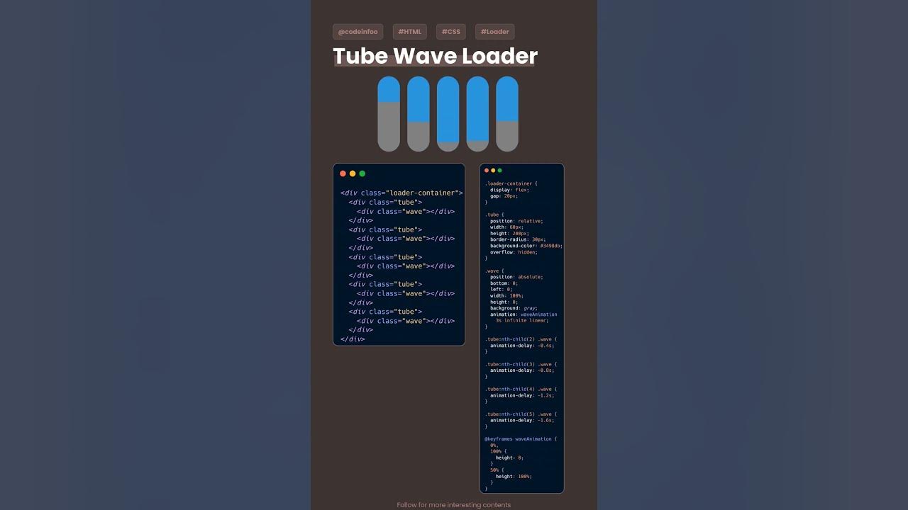 Tube Wave Loader with HTML and CSS | CSS Animation - YouTube