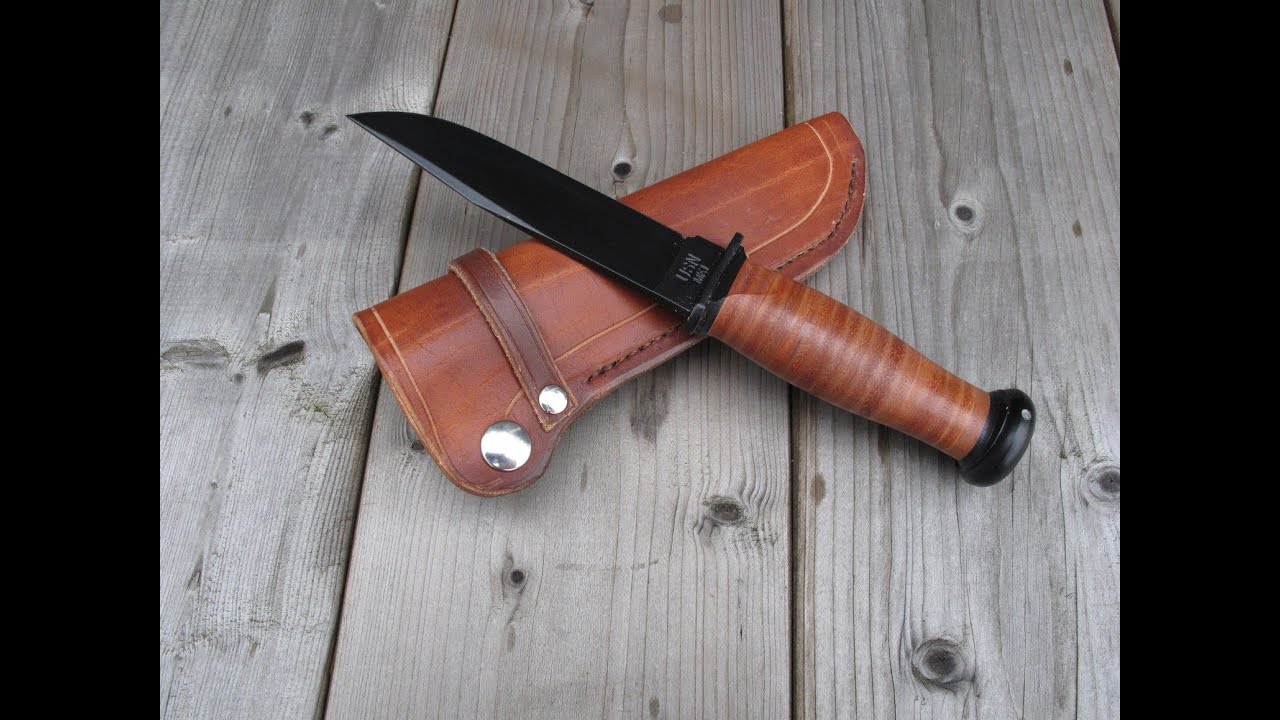 Knife making - Kabar USN Mark I sheath making - YouTube
