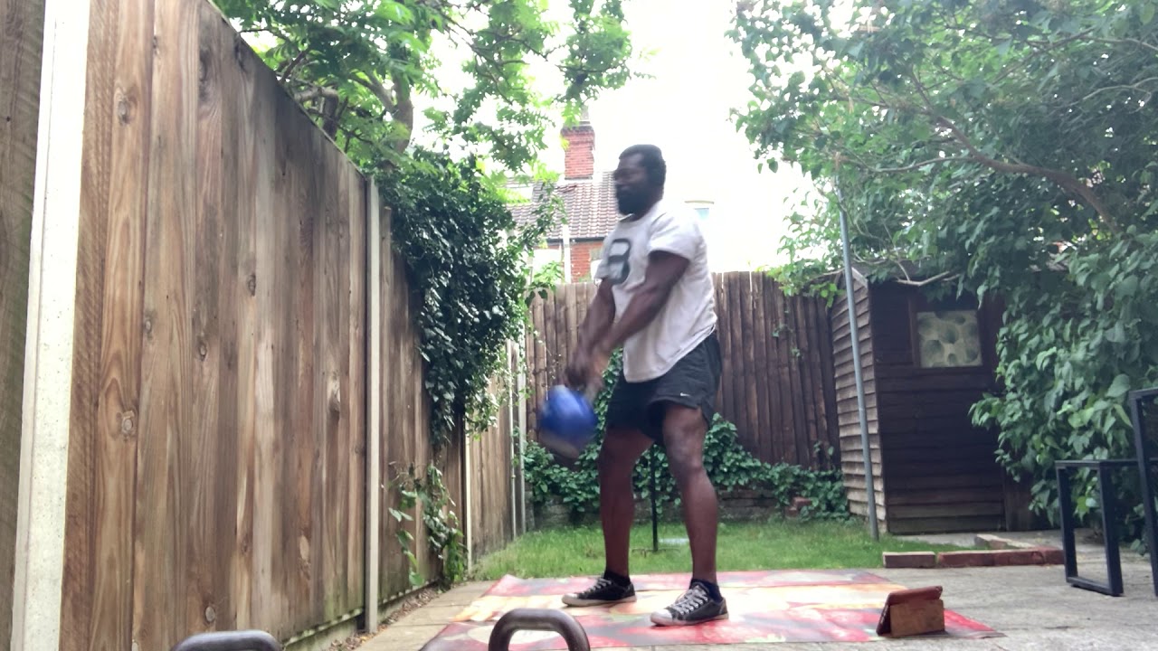 10 by 12 double arm swing and push ups - YouTube