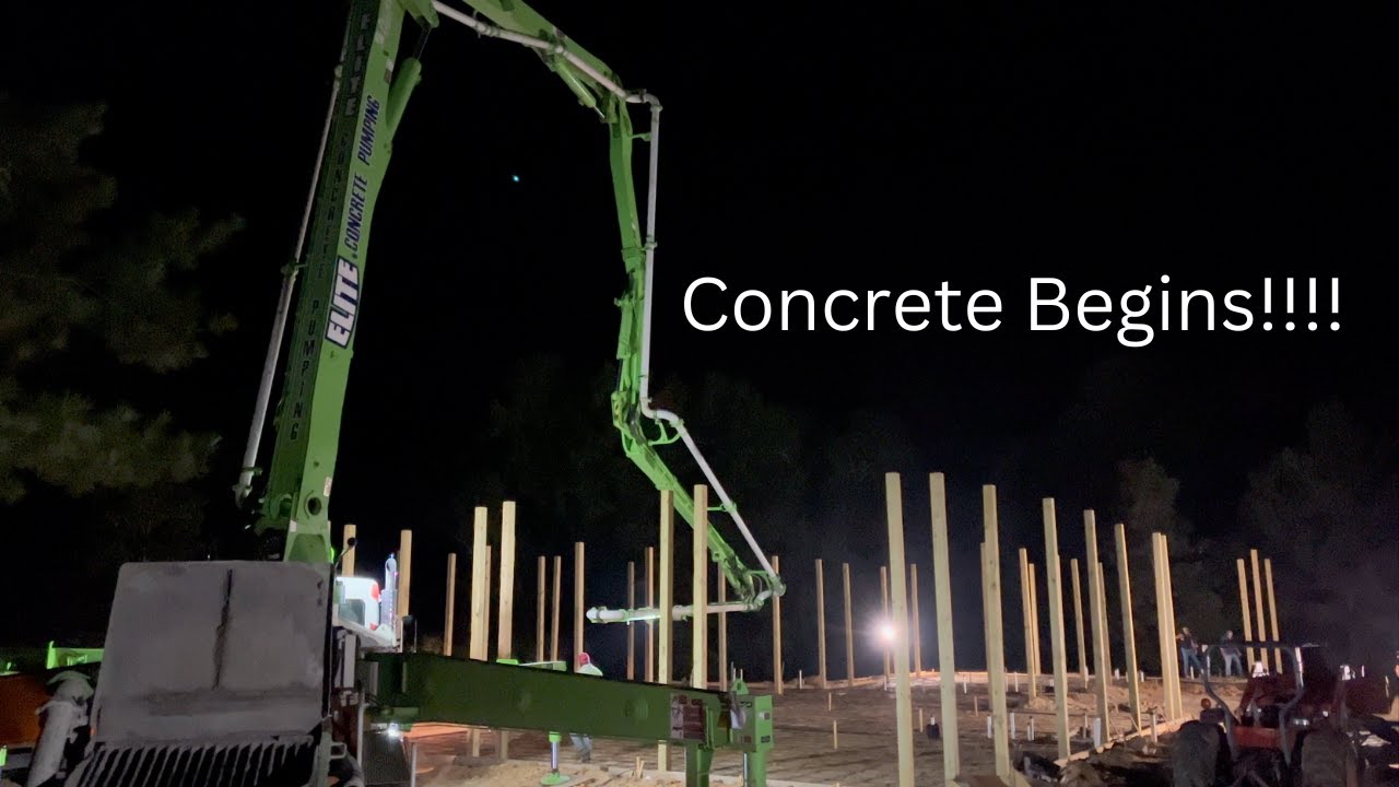 Pouring our Post Frame Barndo slab! - YouTube