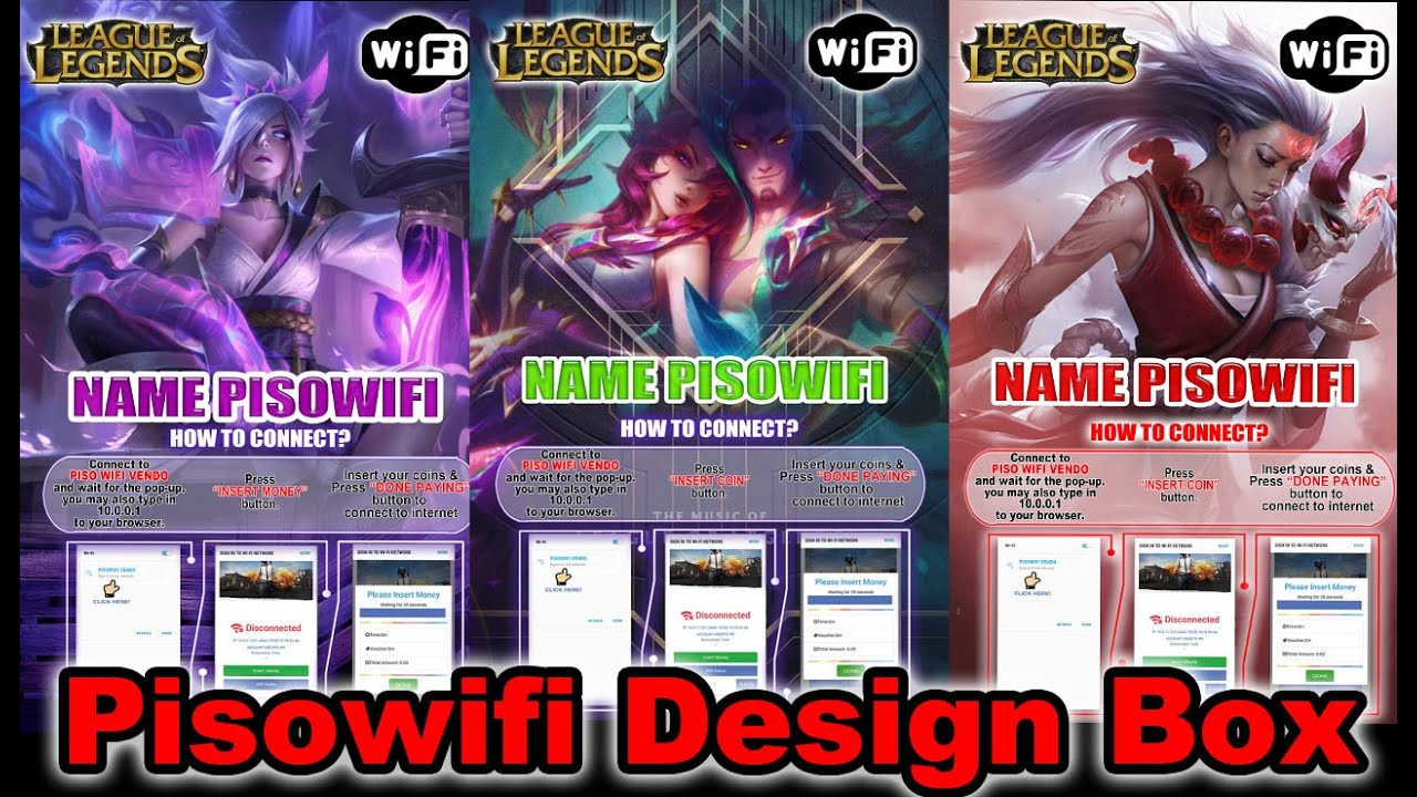 League of Legend (LOL) Design in Adobe Photoshop ( Pisowifi Box Sticker ...