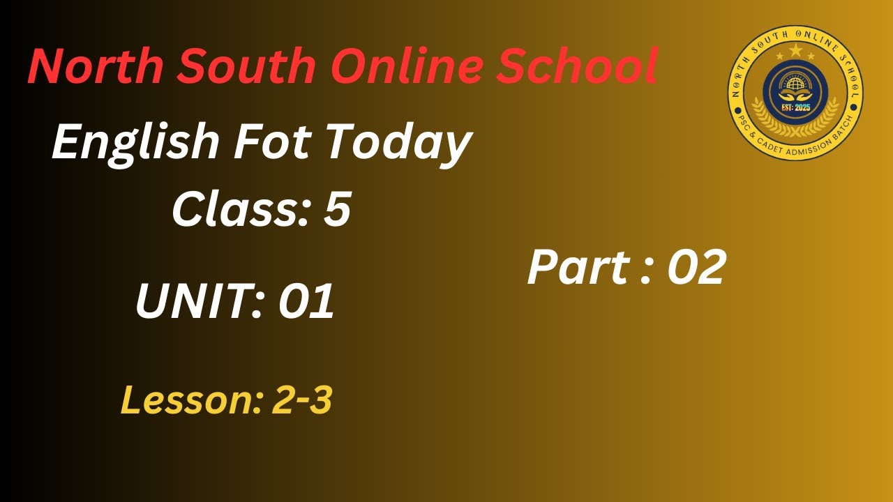 English 5 lesson 2 3 Unit 01 Part 02 - YouTube