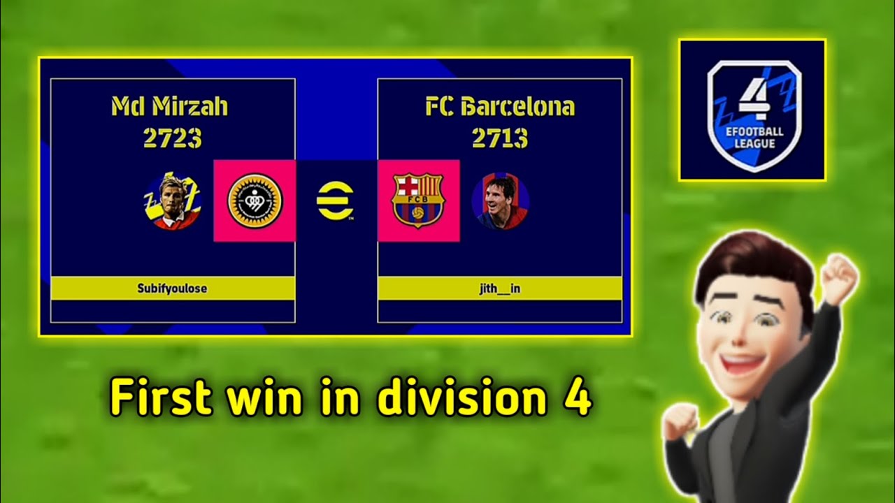 Efootball / First win in division 4. - YouTube
