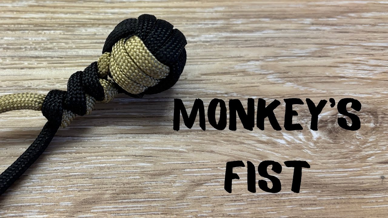 Two Color Monkey's Fist Knot - YouTube