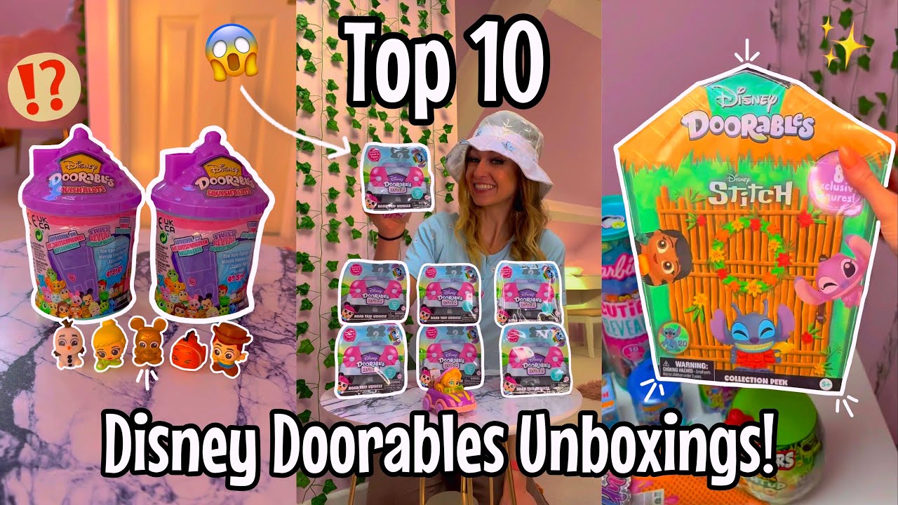 [ASMR] TOP 10 *DISNEY DOORABLES* MYSTERY UNBOXINGS!!😱👑🌈 (ULTRA RARE ...