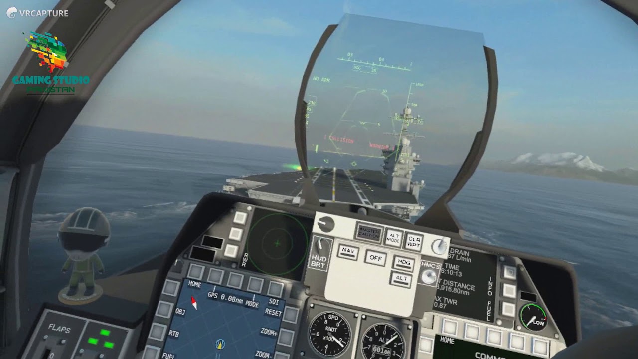 Vtol VR aircraft carrier landing practice - YouTube