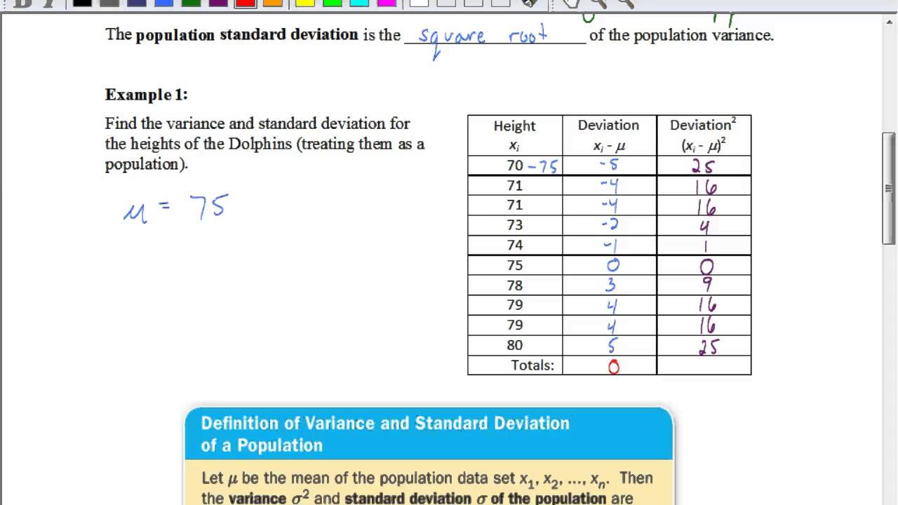 Lesson 1.6 Part 1: Variance and Standard Deviation - YouTube