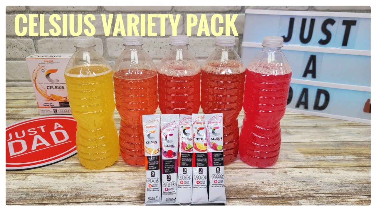 Celsius Flavored Water Drink Mix Berry, Orange Coconut, DragonFruit ...