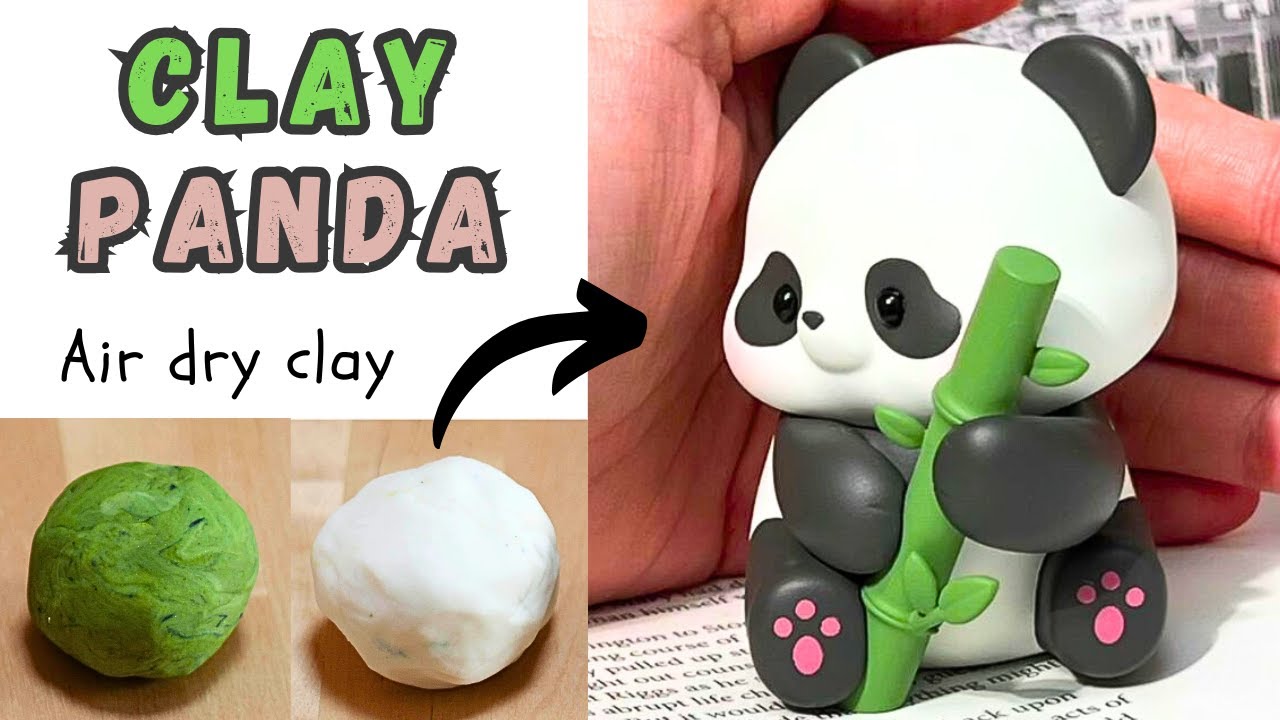 DIY Clay Panda | No Bake |Air dry Clay panda - YouTube