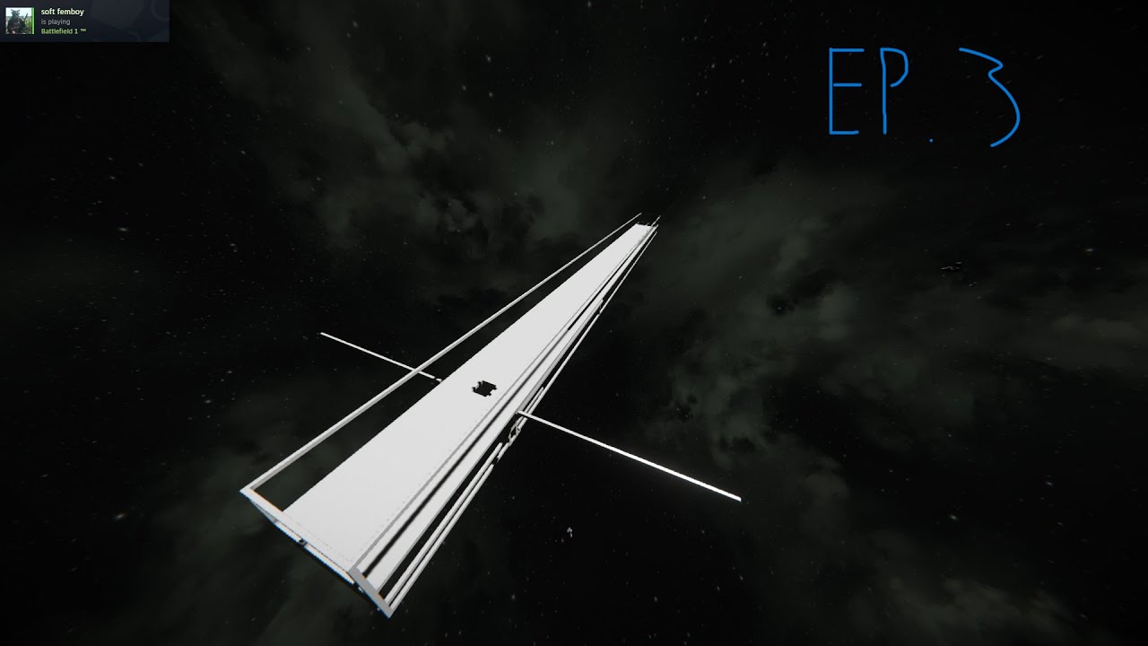 it starts to take shape (space engineers ship construction ep3) - YouTube