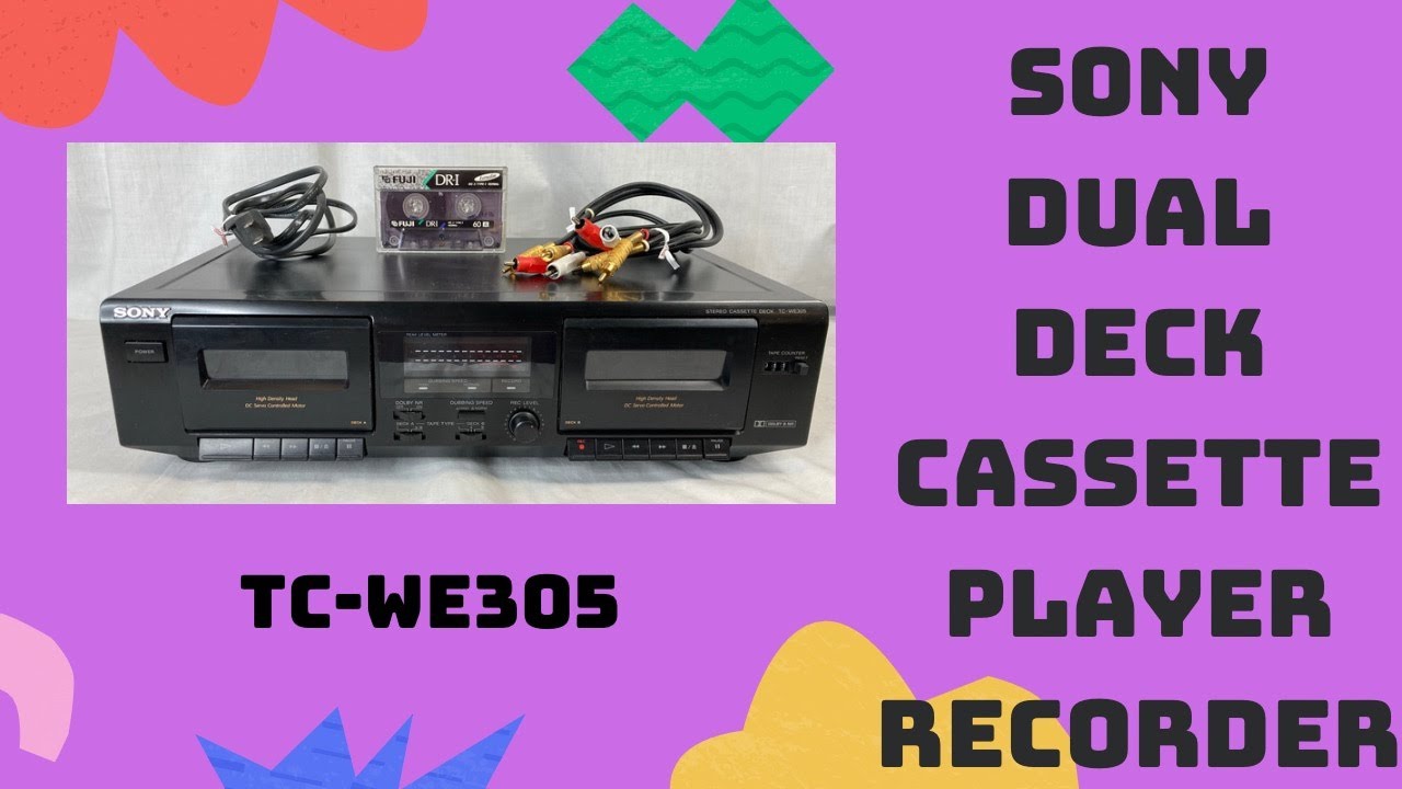 Sony Dual Deck Cassette Player Recorder TC-WE305 - YouTube