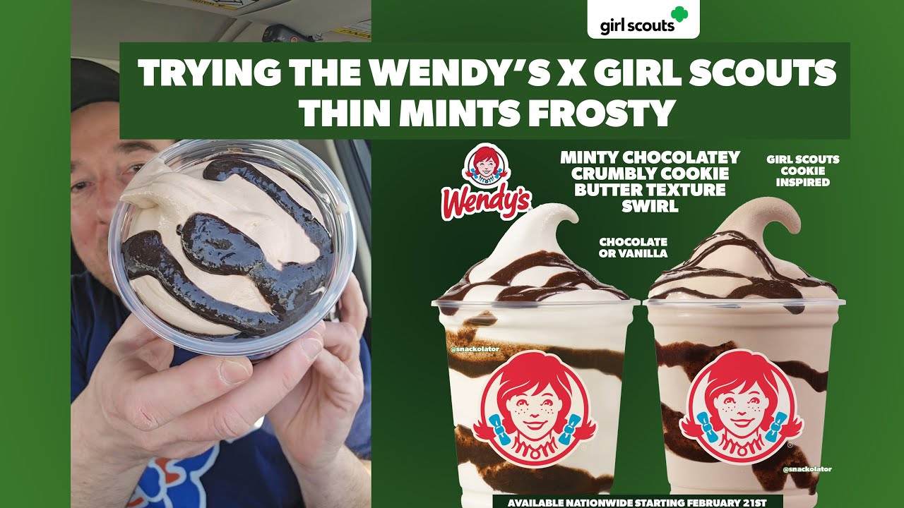 Trying the New Wendy's x Girl Scouts Thin Mints Frosty #wendys # ...