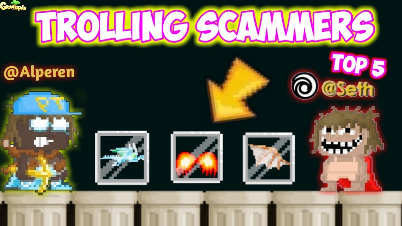 My Top 5 Trolling Scammers !! ( Rip 450 Dls ) | GrowTopia - YouTube