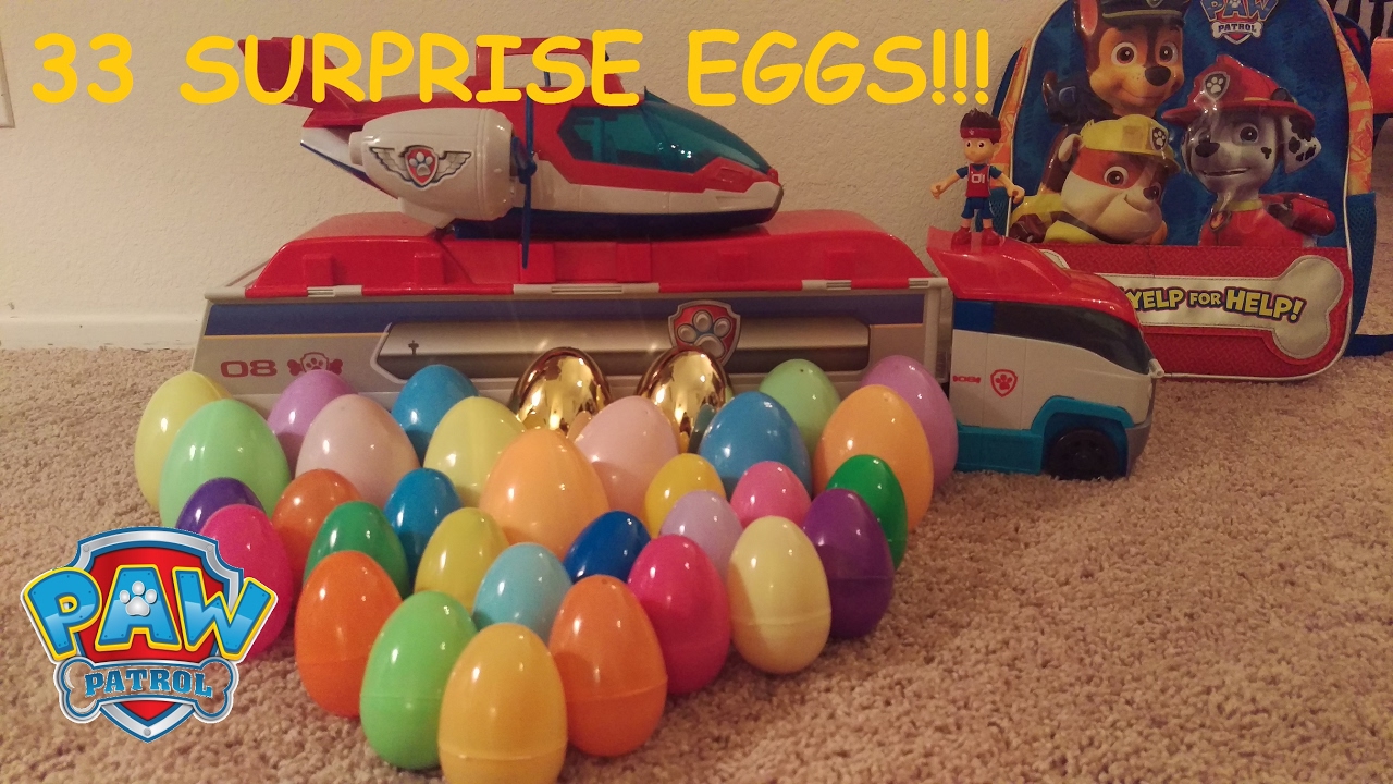 PAW PATROL SURPRISE EGGS - TOYS AND CANDY FUNNY VIDEO - YouTube