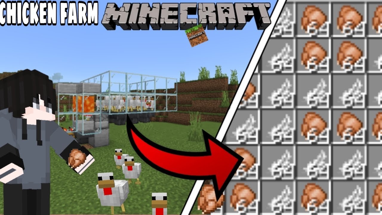 Minecraft chicken farm 1.20 Minecraft pocket edition 😱 - YouTube