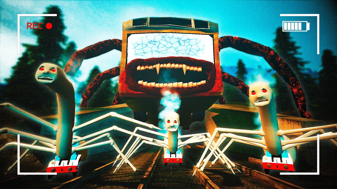too realistic GIANT BUS EATER VS SCARY THOMAS ARMY - YouTube