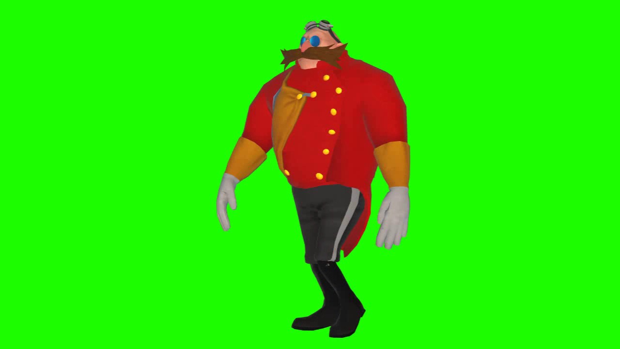 Eggman walk animated right chroma - YouTube