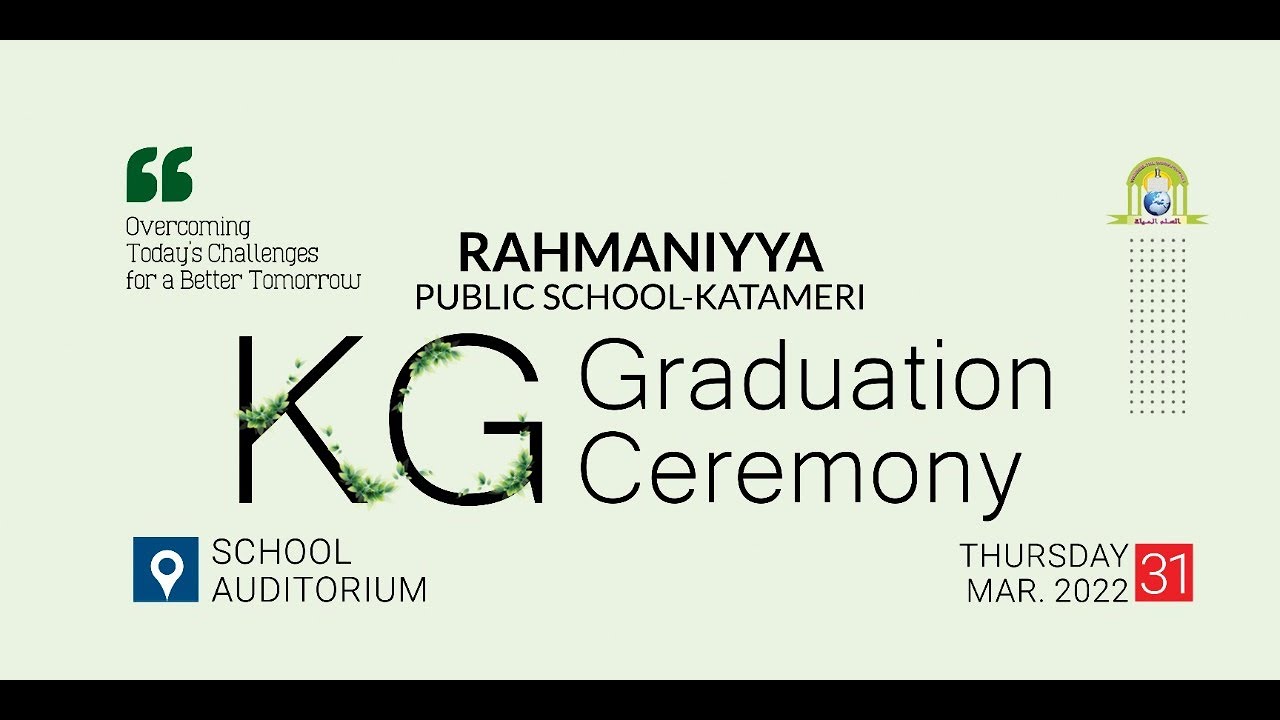 Rahmaniyya Public School KG graduation Ceremony || Katameri || March 31 - YouTube