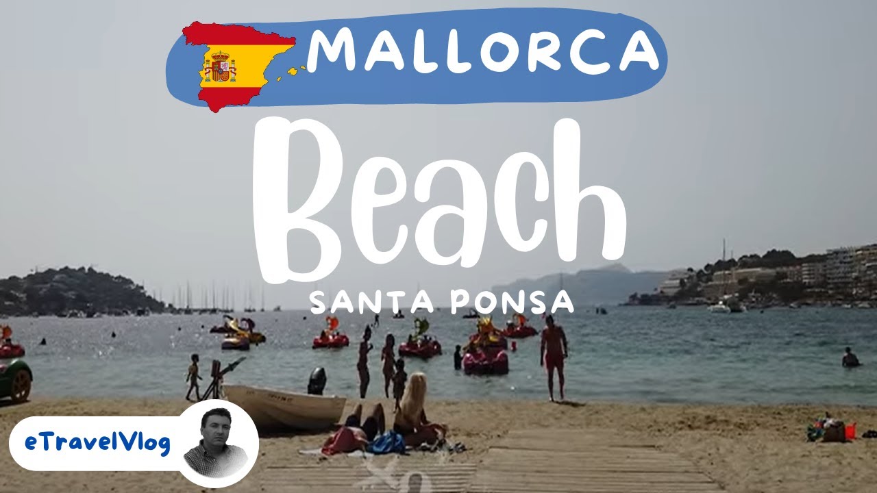 Walking on the Beach in Mallorca, Santa Ponsa Beach Walk 4K, Mallorca ...