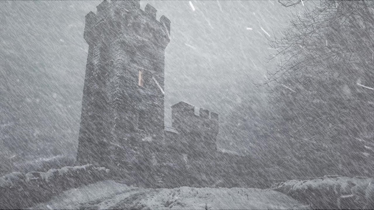 Enjoy 10 Hours of Creepy Rest | Howling Blizzard in Dark and Creepy ...